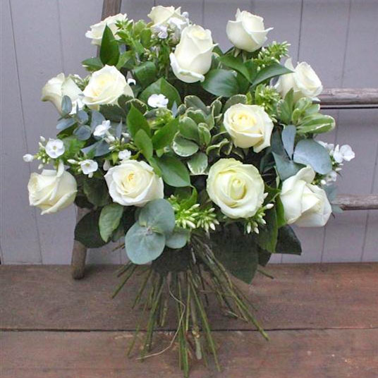 Dozen Long Stemmed White Roses Meades Florist Southend